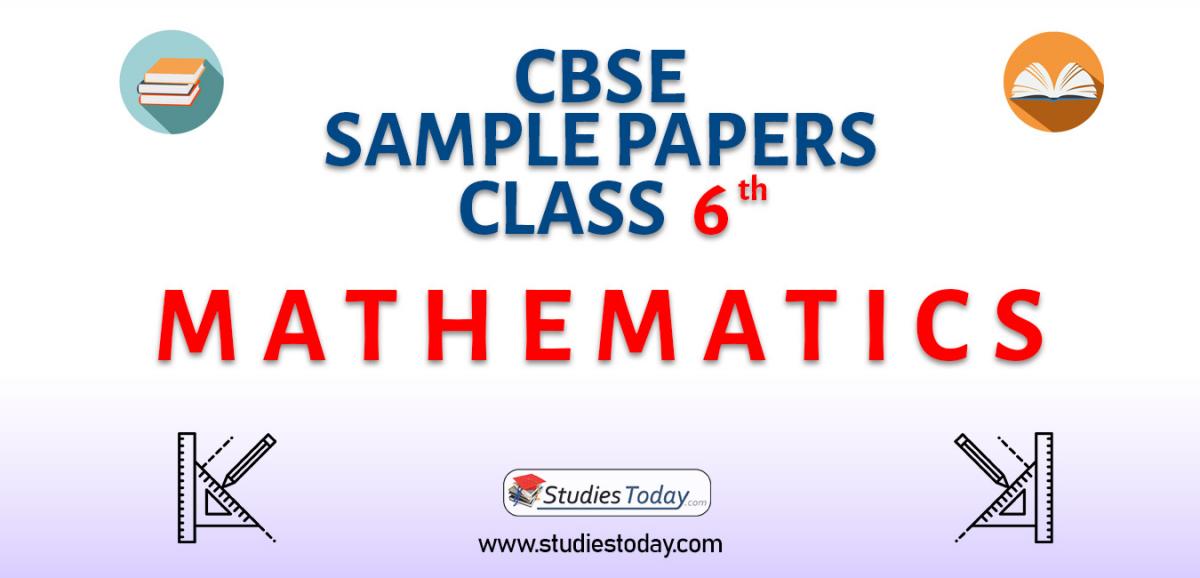 CBSE Sample Paper Class 6 Mathematics for 2024-2025